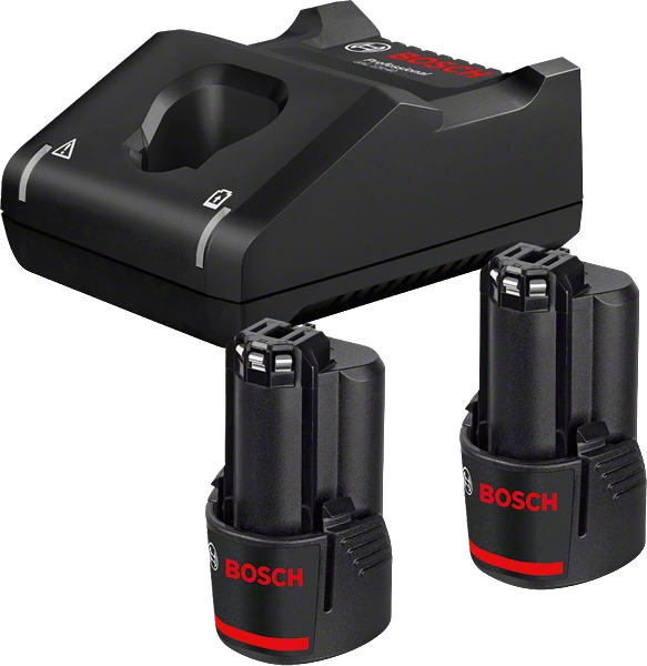 2 BATTERIES GBA 12V 3.0AH + GAL 12V-40 (1600A019RD) BOSCH - M2E Automation